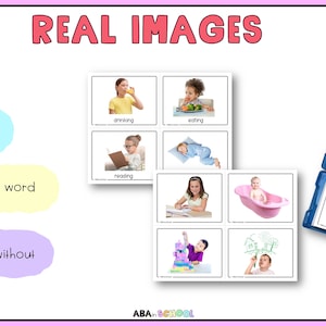 Action Verb Flashcards for Task Cards Activities Speech and Language ...