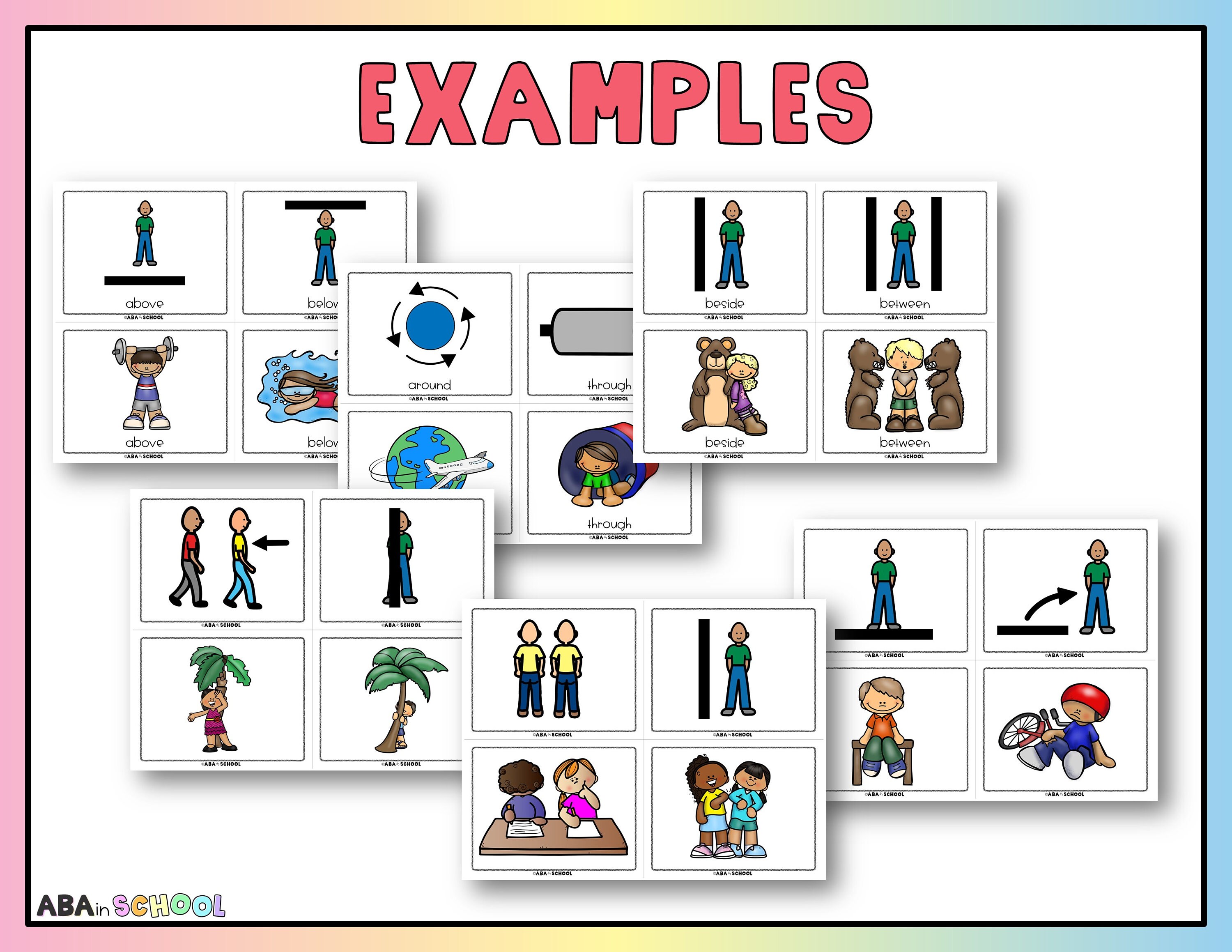 Prepositions Flashcards for Task Cards Activities and Speech Therapy ...