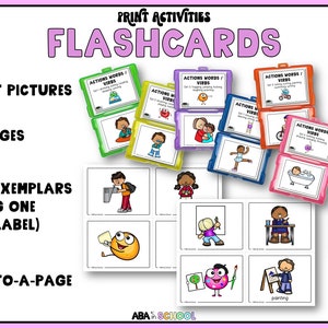 Labeling Actions - Identifying Actions and Verbs Flashcards - ABLLS ...