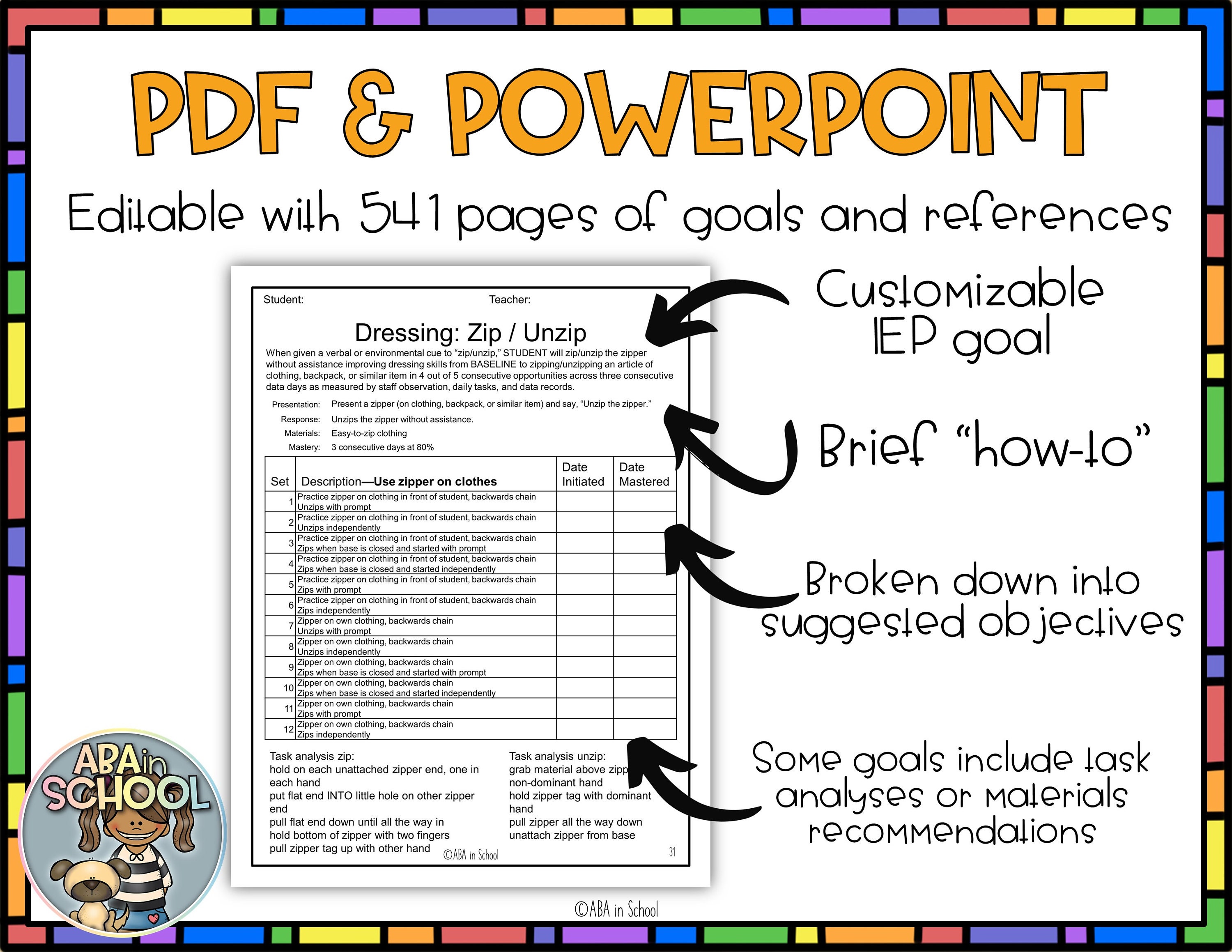 IEP Goals and Objectives Tracking 3-6 Year Old BUNDLE 5 Domains - Etsy