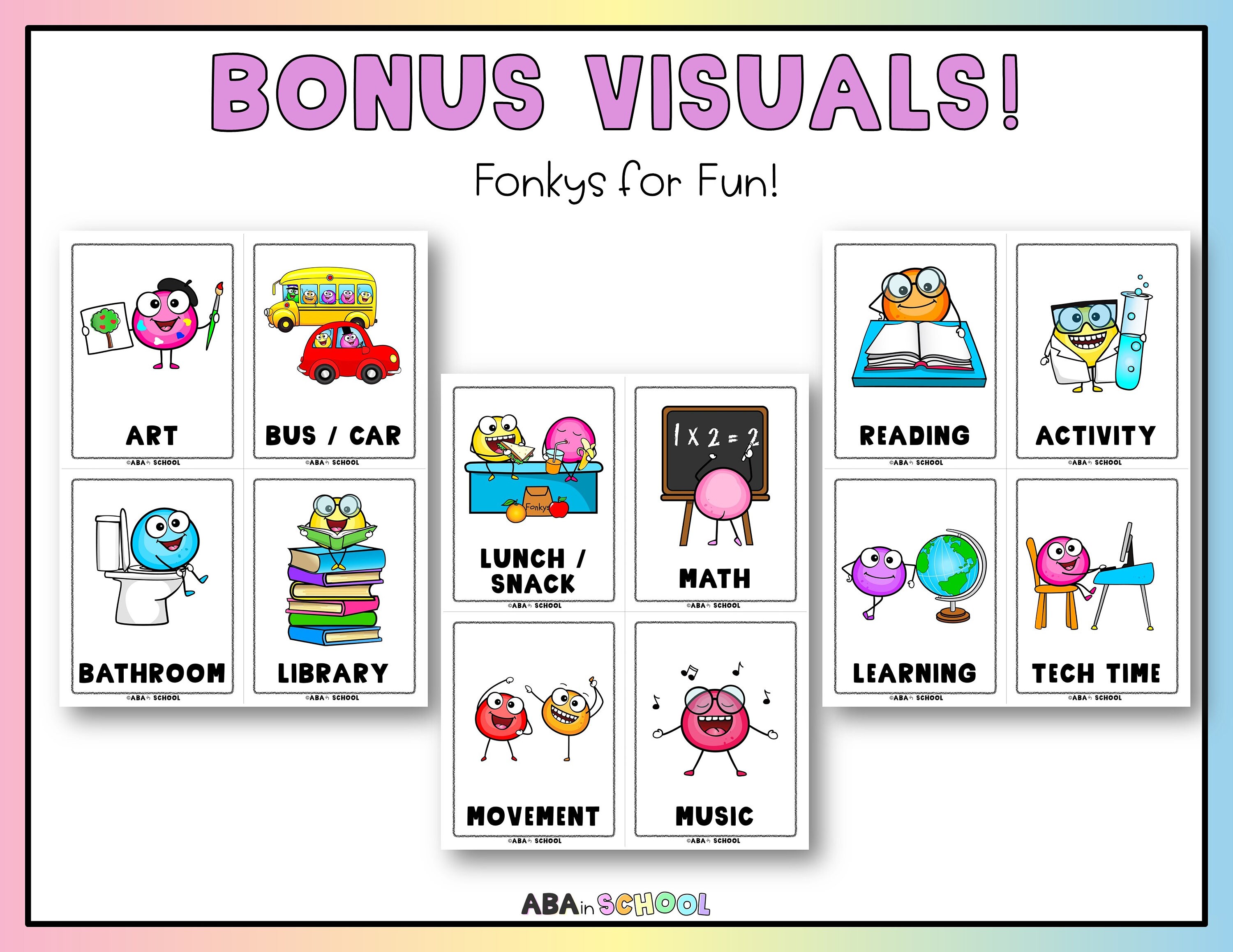 Preschool Visual Schedule & Center Signs, Special Education (digital ...