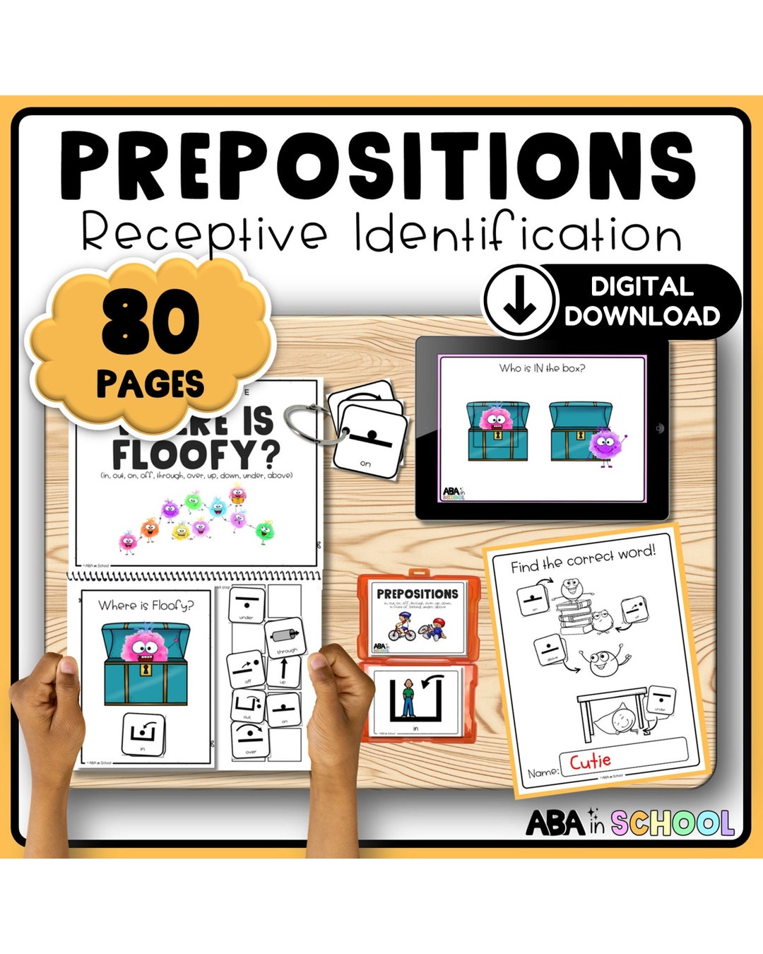 Preposition Visuals – ABLLS Assessment ABA & IEP (digital Download) - Etsy