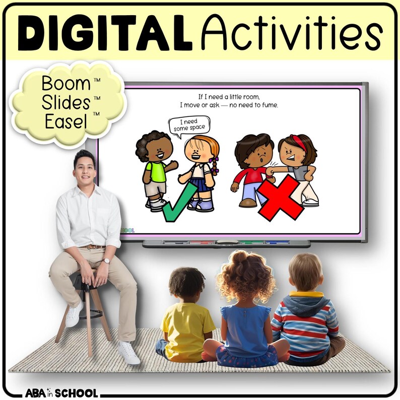 Give Me Space Social Story - Playing With Friends Stories Emotional ...