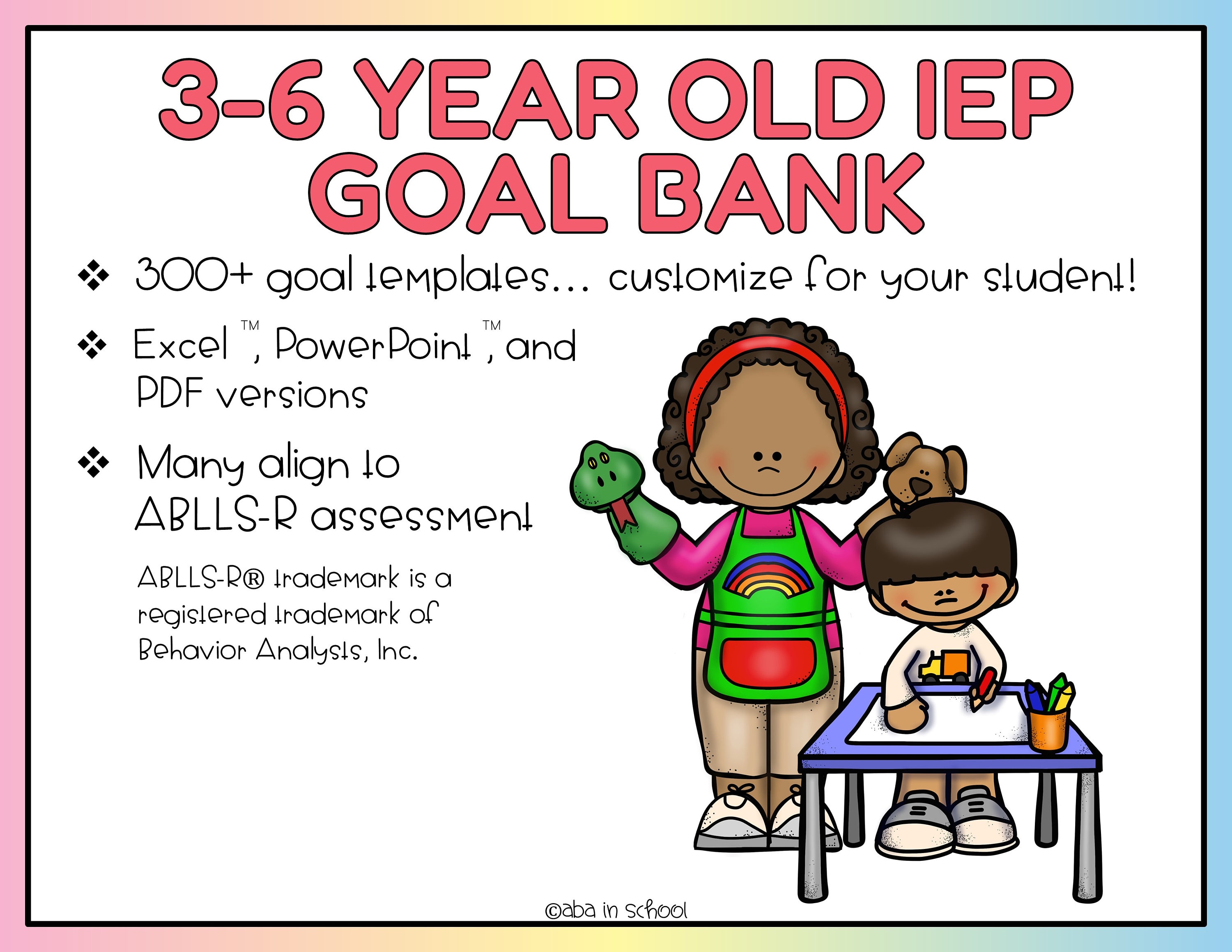 IEP Goal Bank: Preschool & Pre-k Special Education (digital Download ...