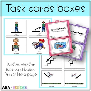 Prepositions Flashcards for Task Cards Activities and Speech Therapy ...