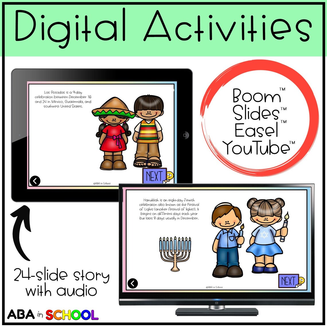 Winter Adaptive Books Holidays Around the World Special Education ...