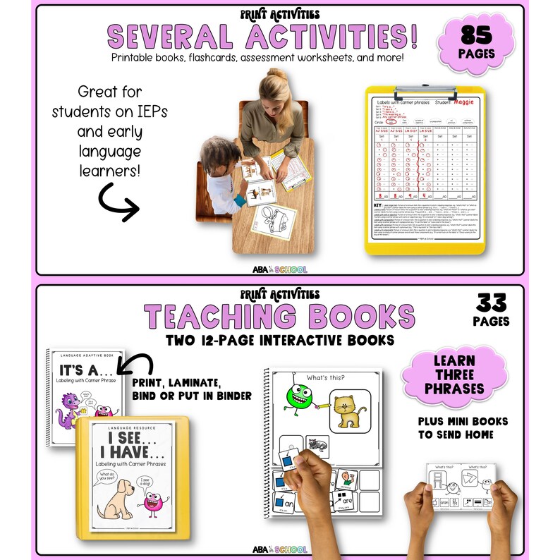 Labeling With Carrier Phrases Describing Objects Speech Therapy or ABA ...