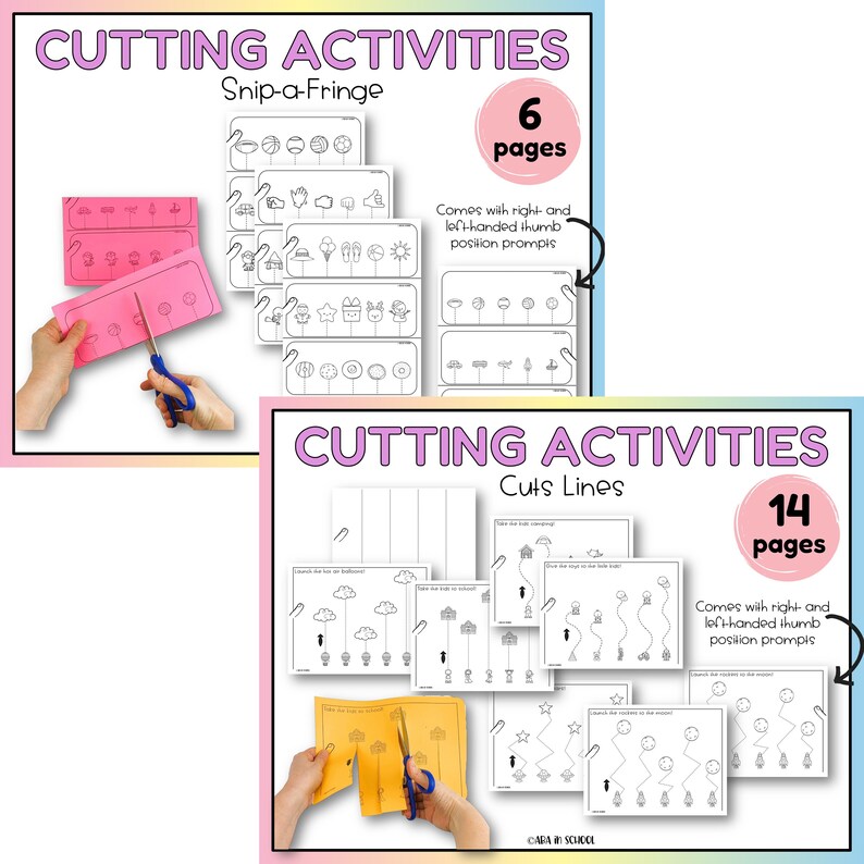 Cutting Activities and Gluing | Fine Motor Skill Activity | OT and ...