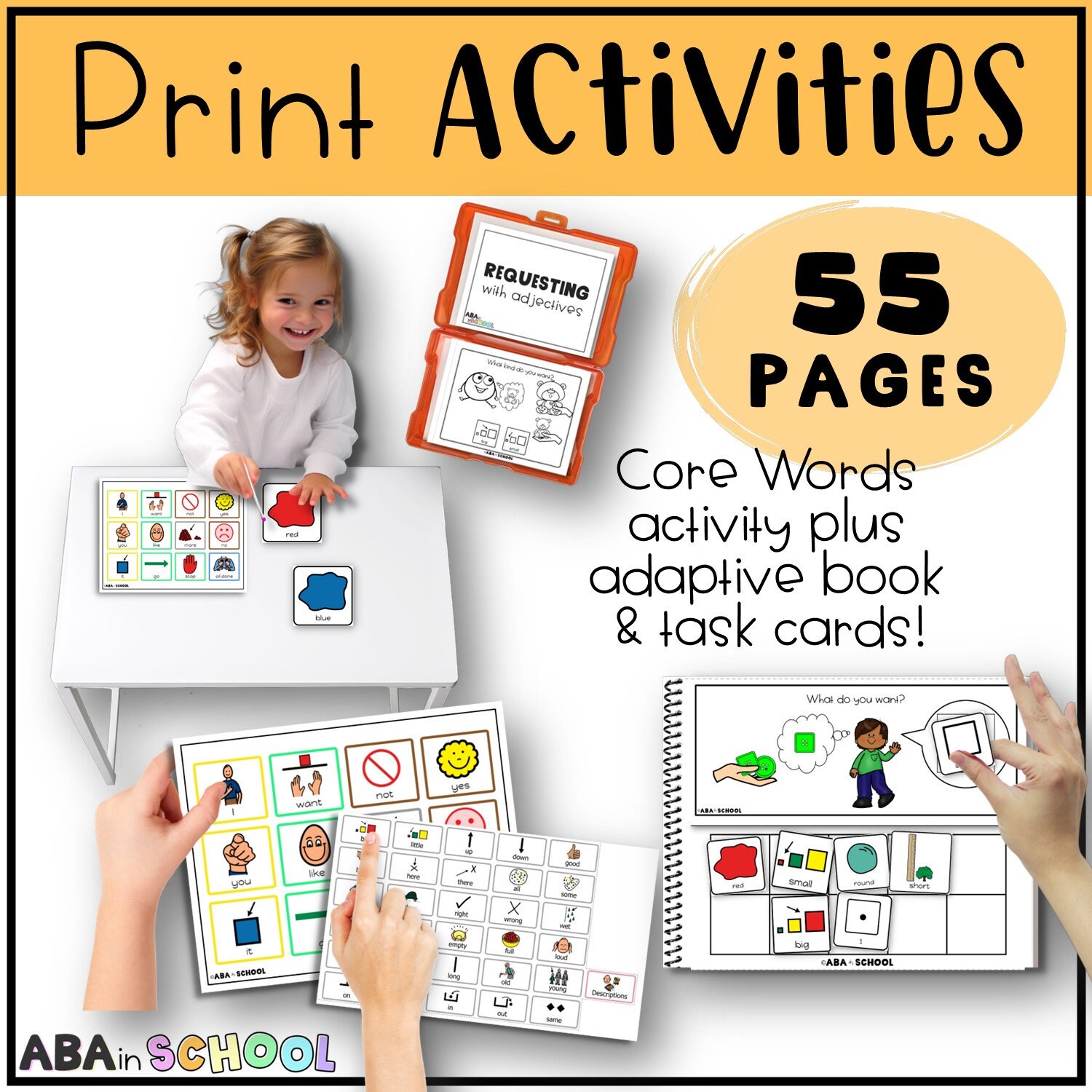 Requesting Activities Adjectives Speech Therapy Special - Etsy