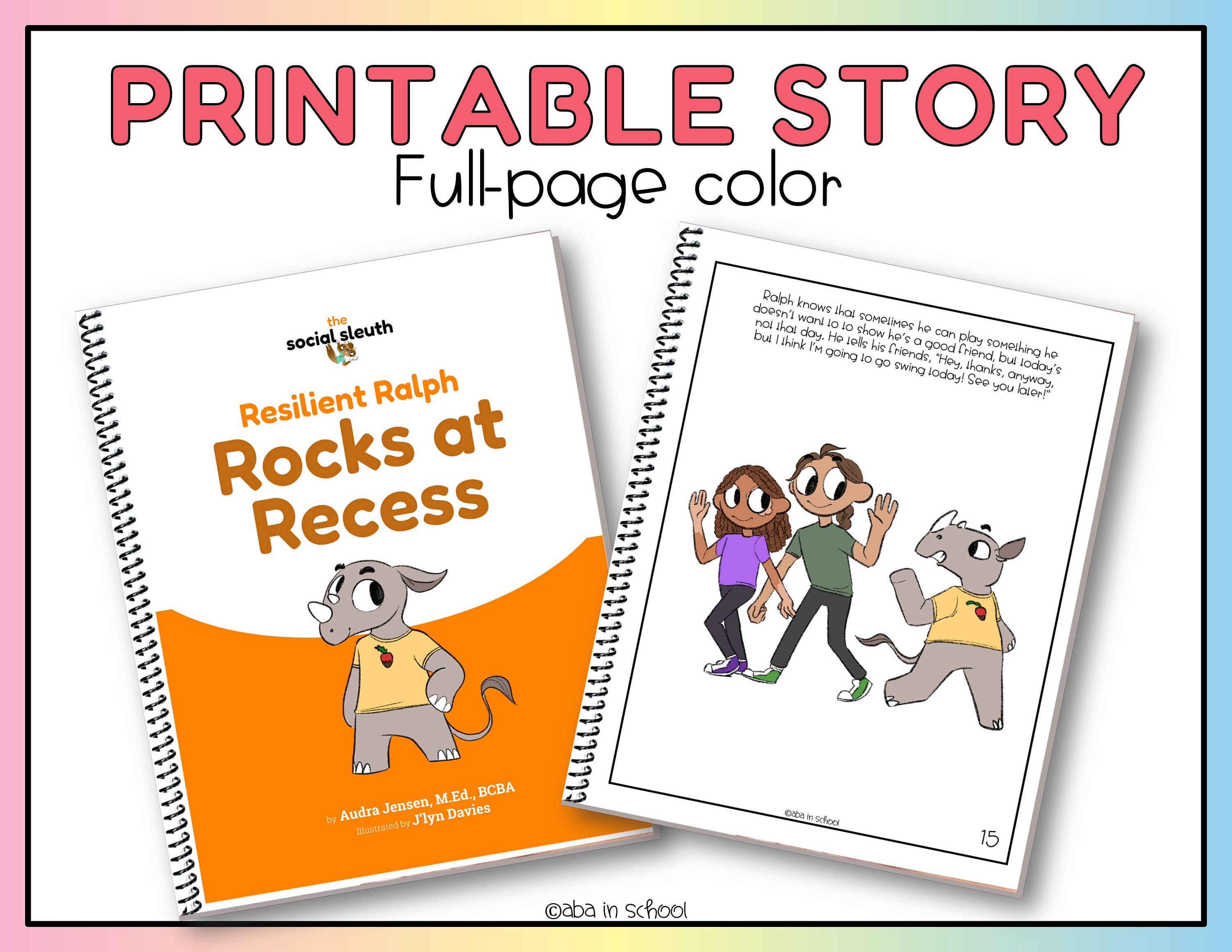 Social Skills Story RECESS RULES Social Emotional Learning for Social ...