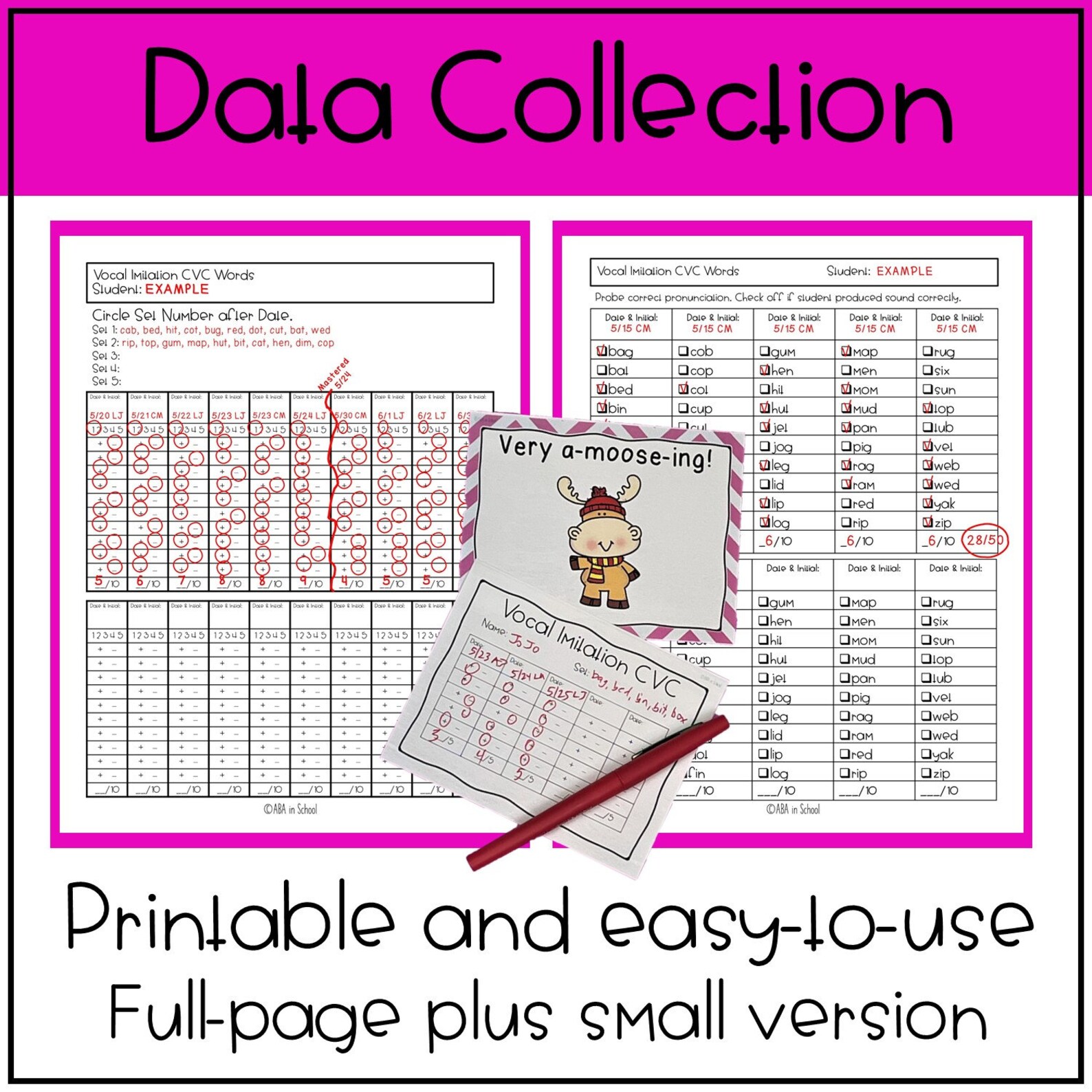 Articulation CVC Words Speech Therapy Repeat Sounds - Etsy