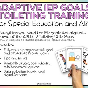 Potty Training Toolkit Adaptive IEP Goal With Data Collection Toileting ...