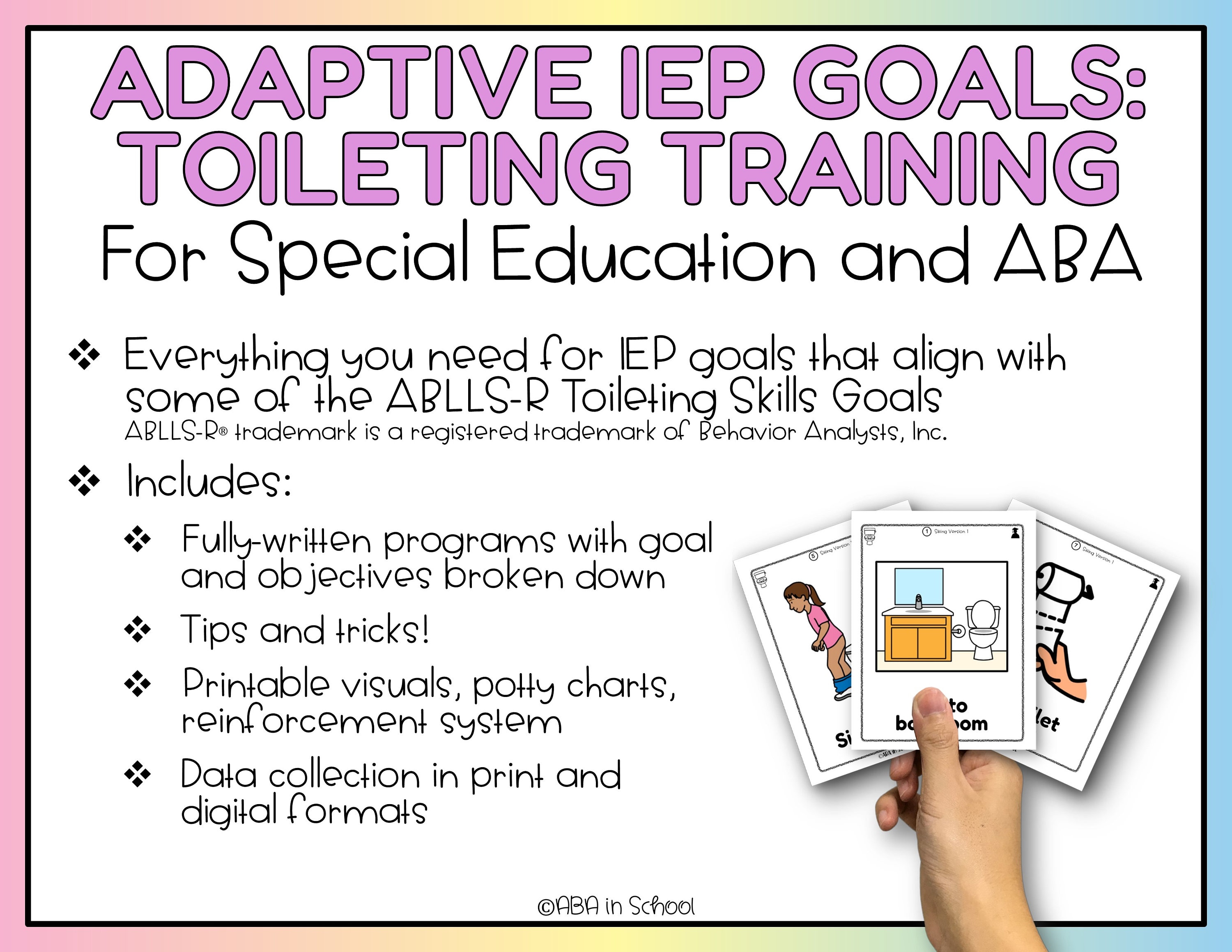 Potty Training Toolkit Adaptive IEP Goal With Data Collection Toileting ...