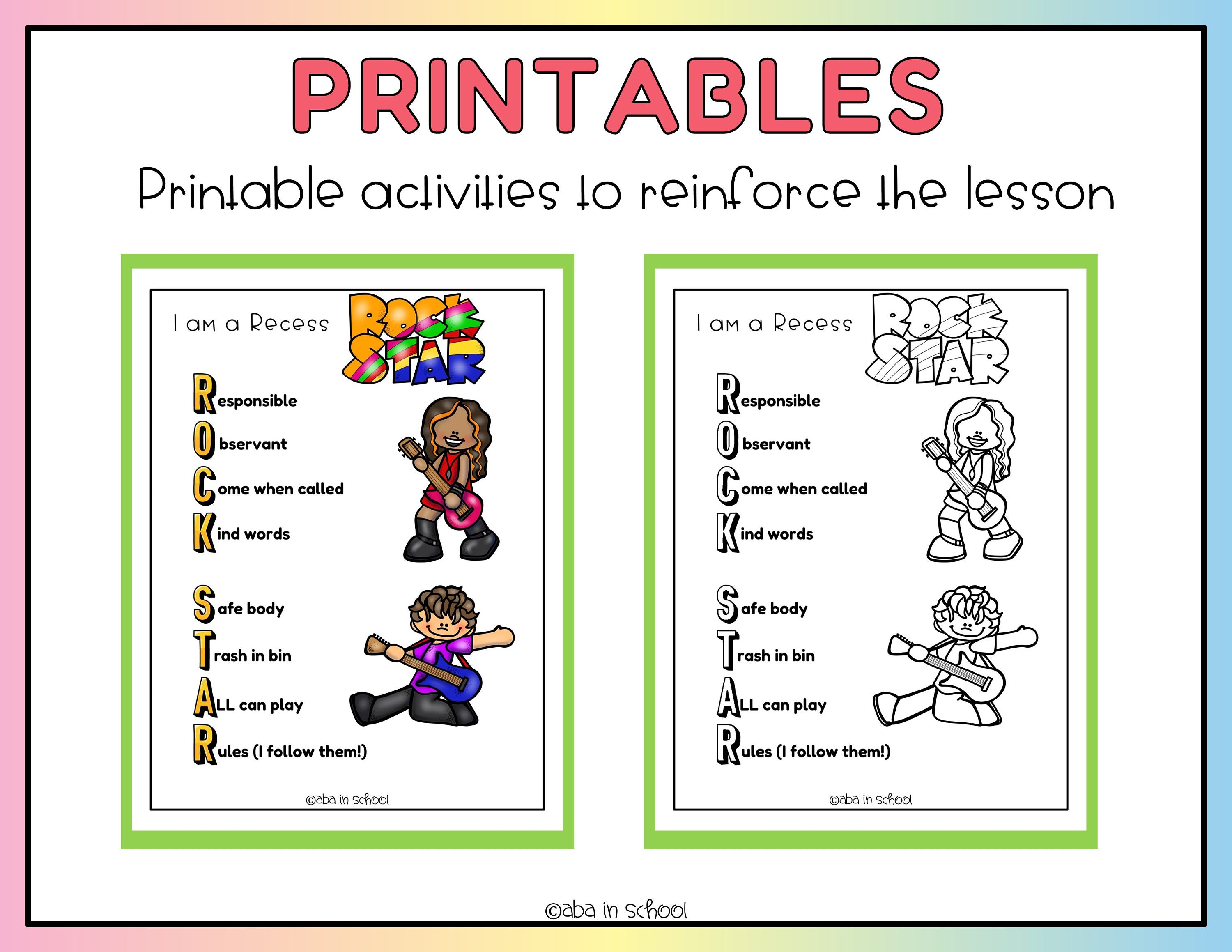 Social Skills Story RECESS RULES Social Emotional Learning for Social ...