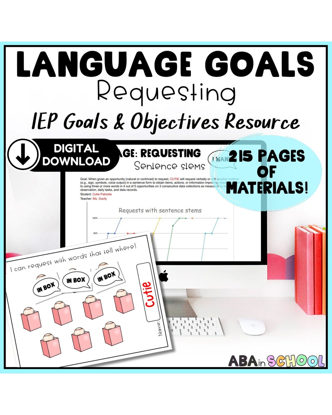 Activities Requesting Speech Therapy IEP Goals and Objectives Tracking ...
