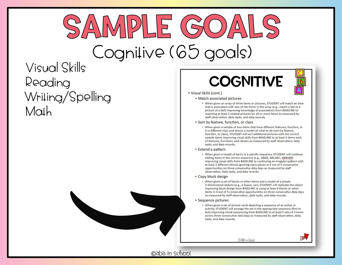 IEP Goal Bank Preschool Pre-k Special Education Goals IEP - Etsy