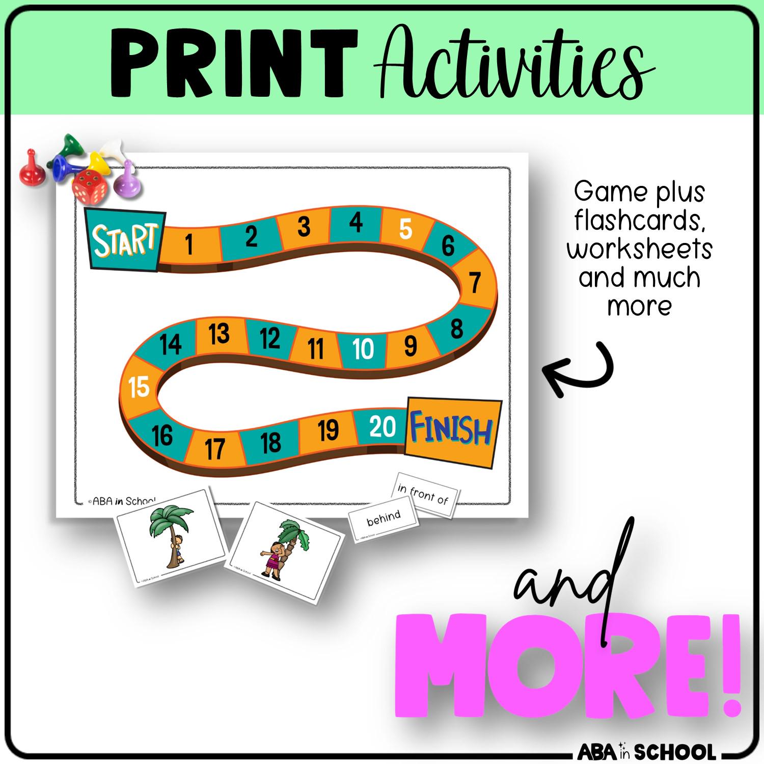 Preposition Visuals Expressive Vocabulary IEP Data Binder & ABLLS ...