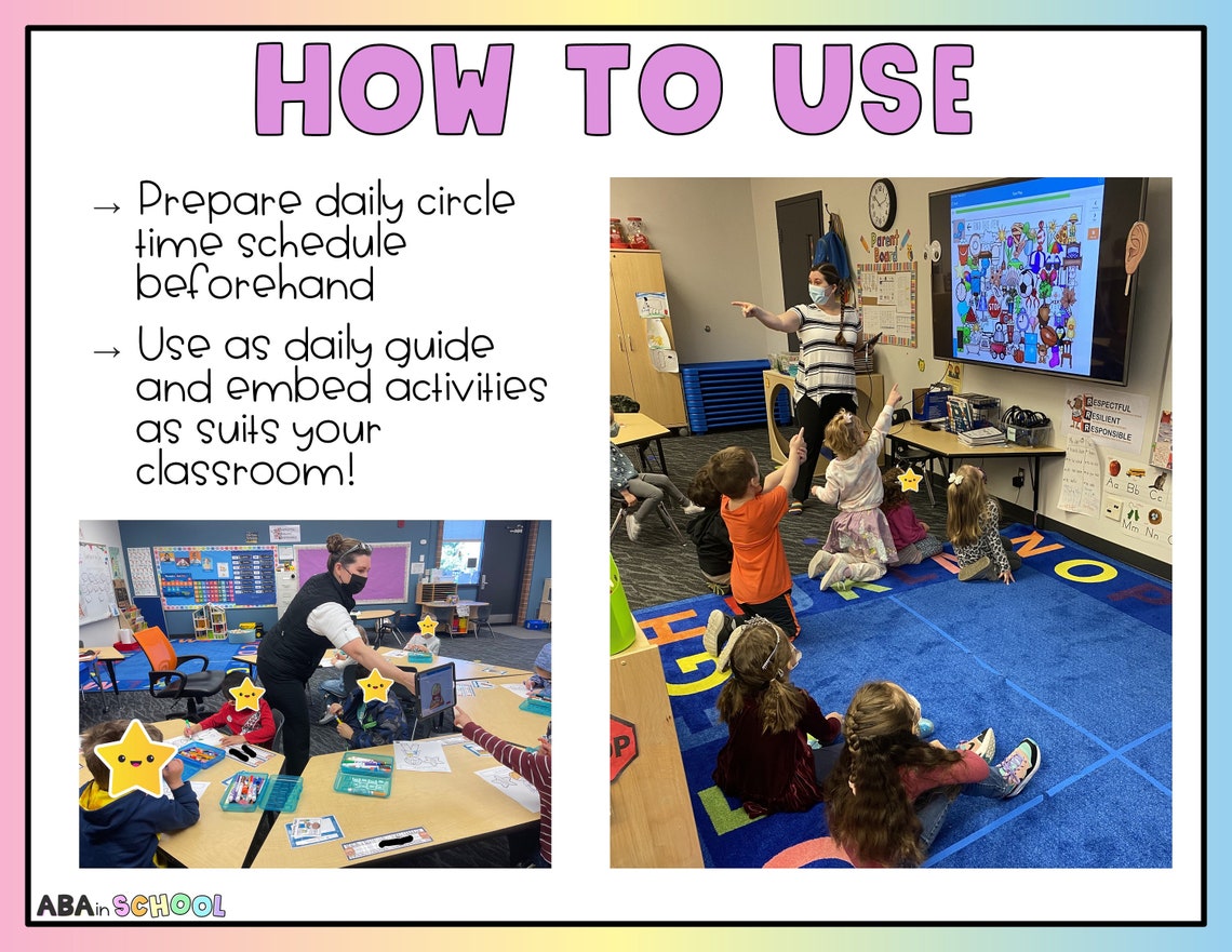 Digital Circle Time Template Customizable for Preschool & Special ...