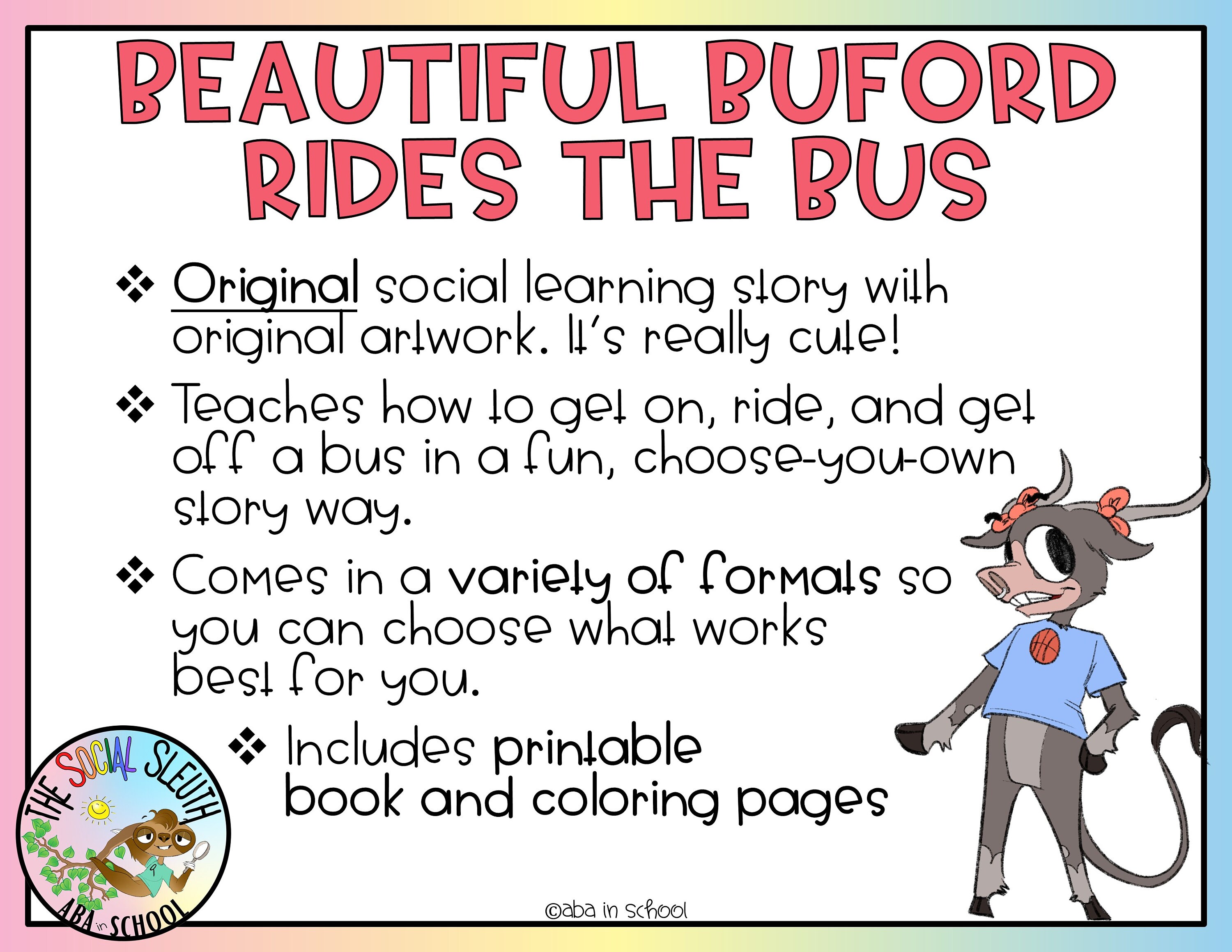 Social Skills Story BUS SAFETY Activity Social Emotional Learning ...