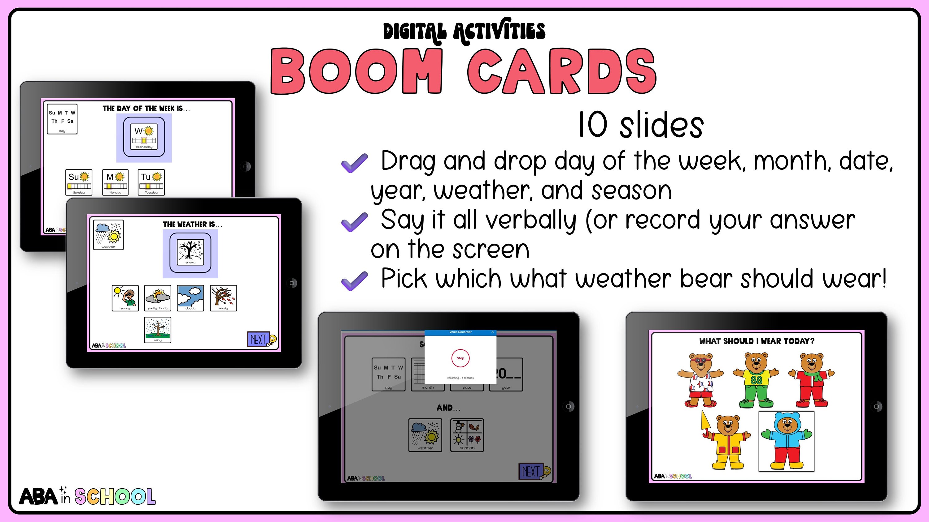 Adaptable Interactive Calendar Morning Meeting for Preschool & Special ...