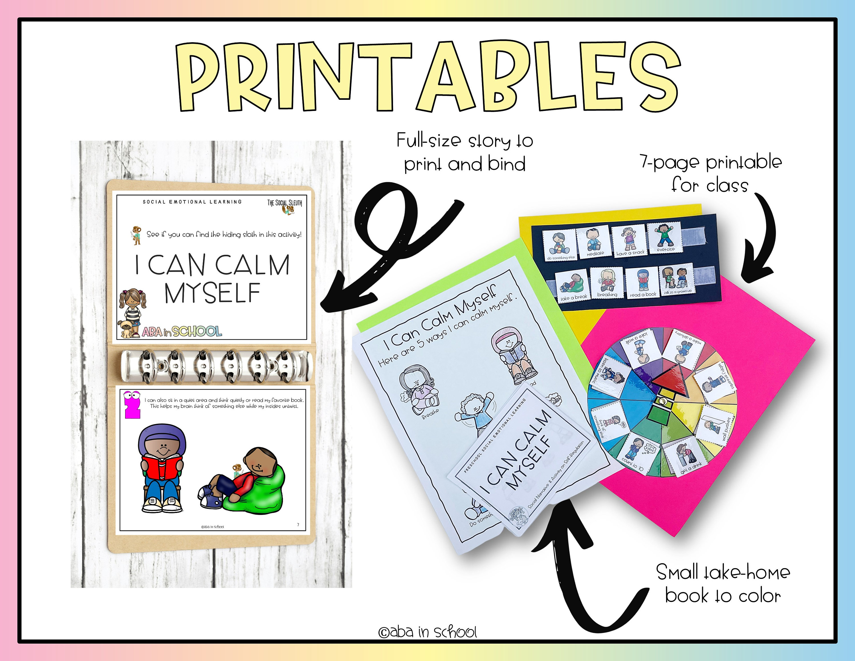 I CAN CALM MYSELF Preschool Social Skills Story and Activity - Etsy