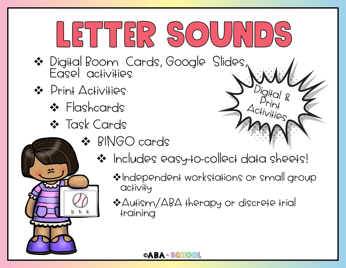 Letter Identification and Sounds Activities Letter Sounds Phonics ...