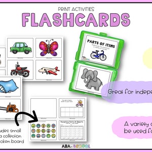Receptive Identification PARTS of Items Vocabulary Activity - Features ...