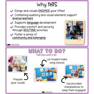 Preschool Circle Time Song Choice Board: Visuals & Lyrics (PDF) - Etsy