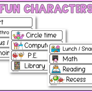 Preschool Visual Schedule - Kindergarten Visual Schedule Icons - Back ...