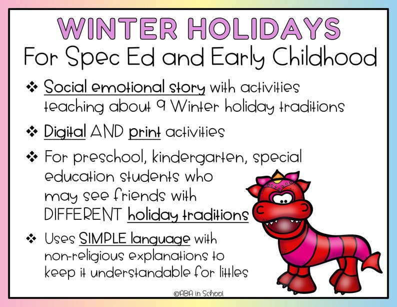 Winter Adaptive Books Holidays Around the World Special Education ...