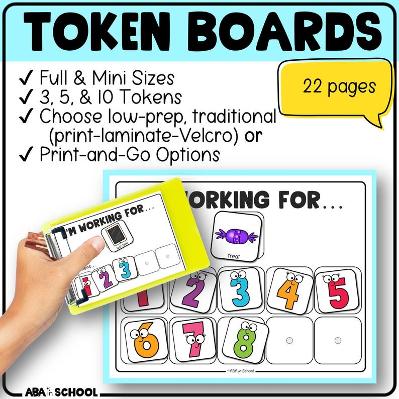 Visual Token Board Bundle: ABA Behavior Support, Autism Classroom ...