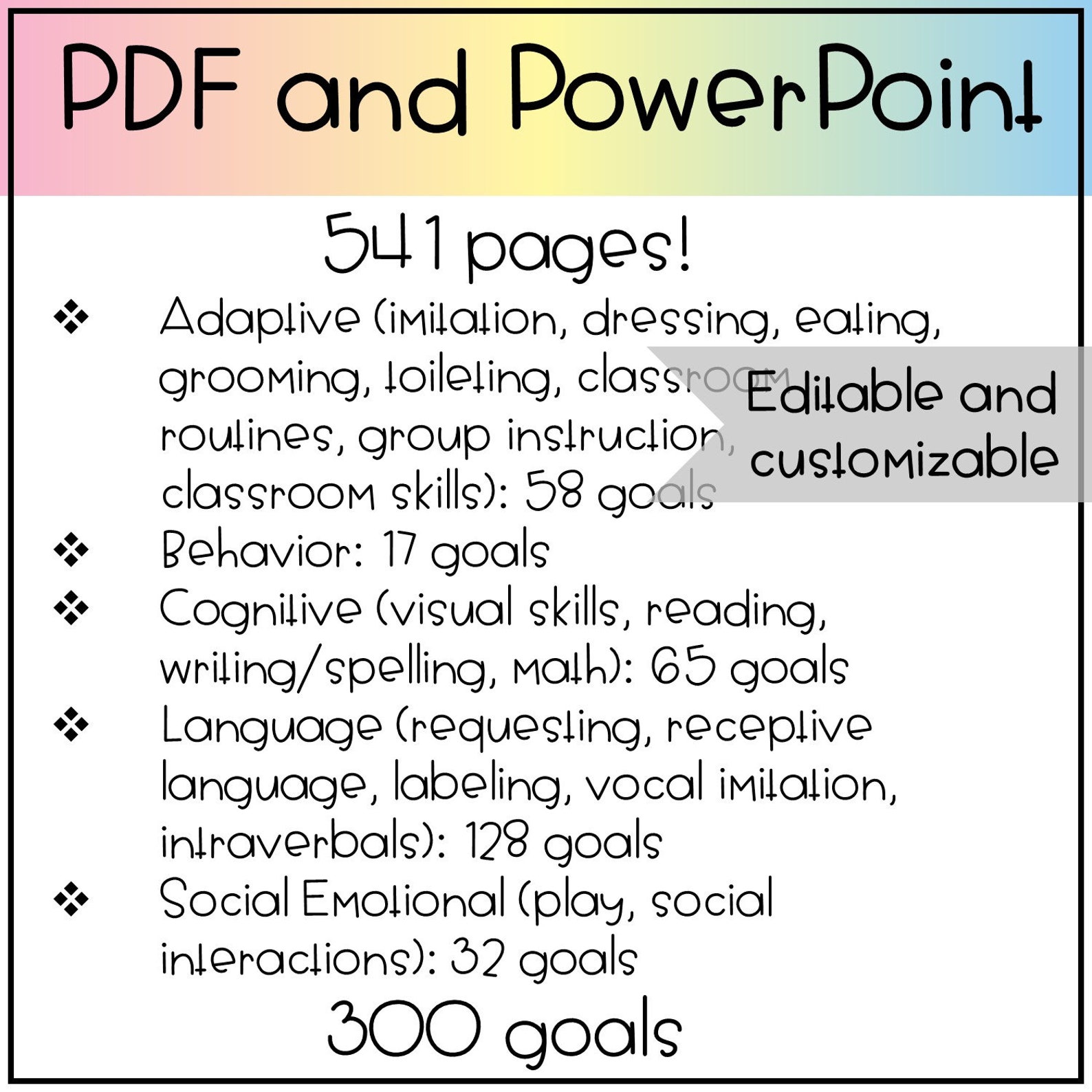 IEP Goals and Objectives Tracking 3-6 Year Old BUNDLE 5 Domains - Etsy