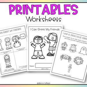 Preschool Social Skills Story and Activity I CAN GREET | Social ...