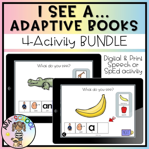 Adaptive Books With Core Words Vocabulary i See A | Etsy