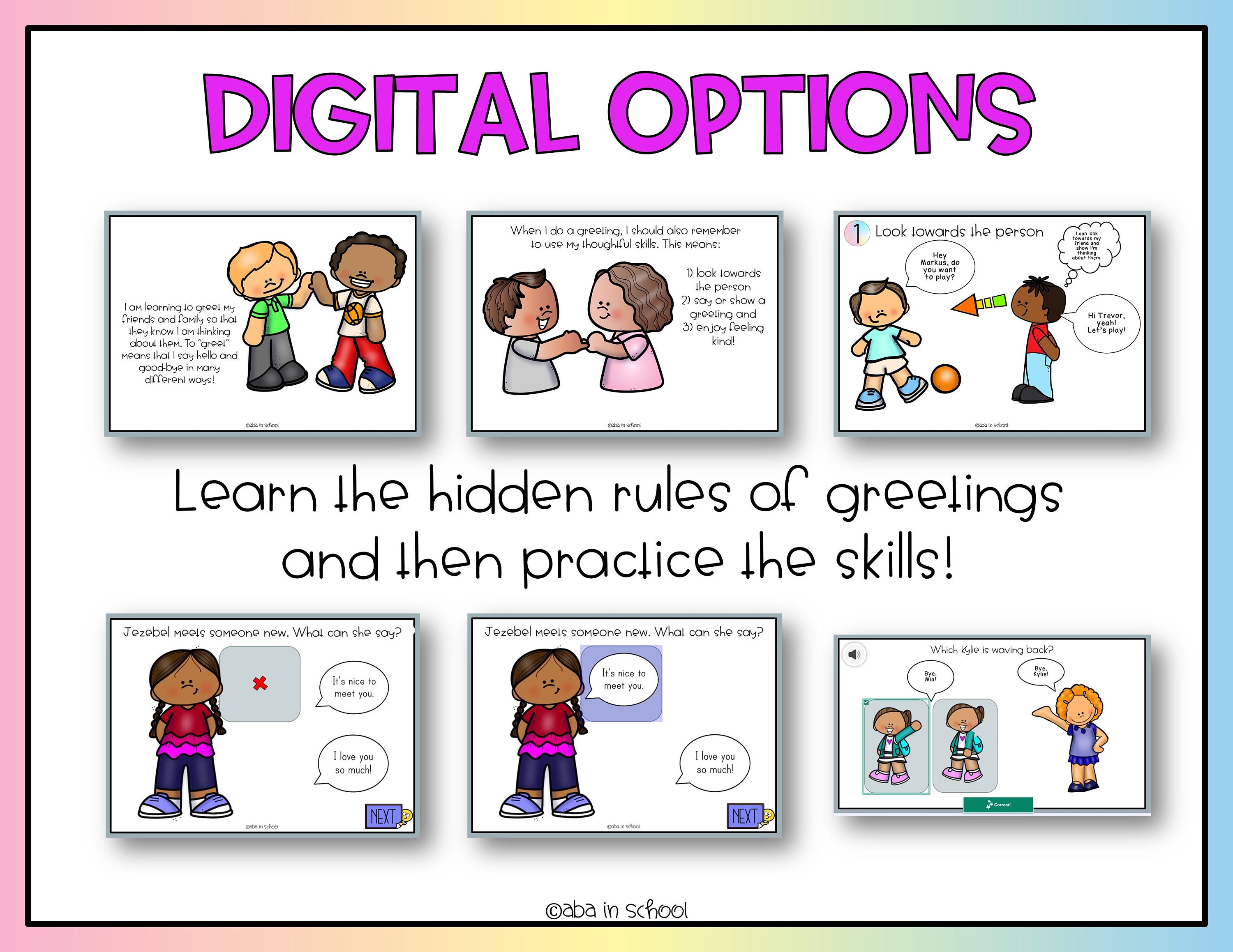 Preschool Social Skills Story and Activity I CAN GREET | Social ...