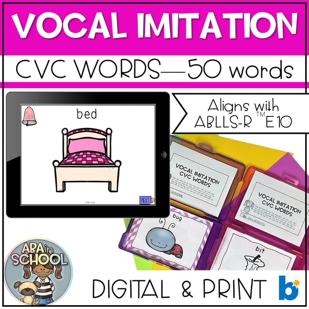 Articulation CVC Words Speech Therapy Repeat Sounds - Etsy
