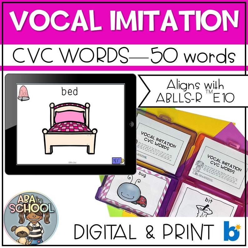 Articulation CVC Words Speech Therapy Repeat Sounds - Etsy