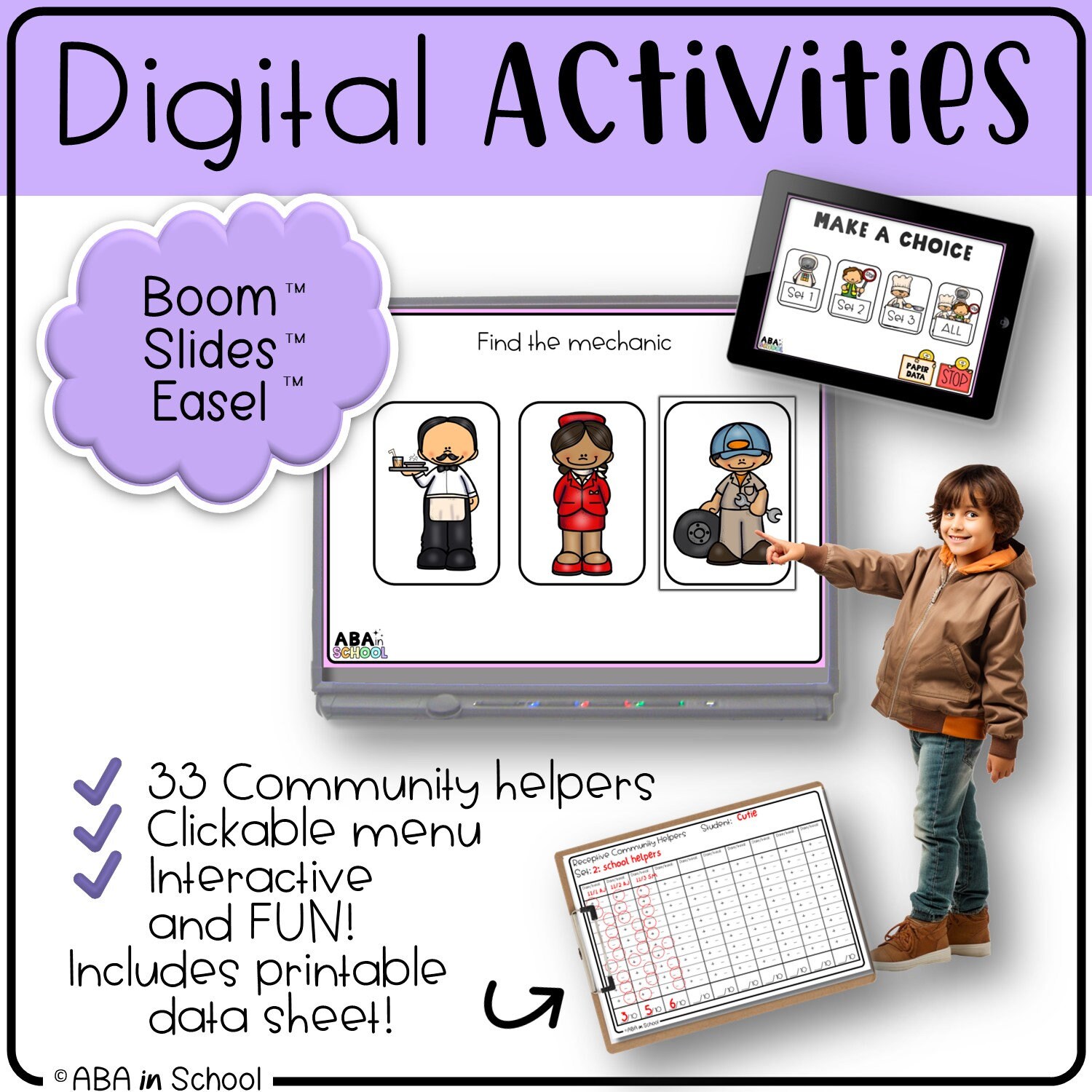 Receptive Community Helpers Activities - ABLLS Assessment Language and ...