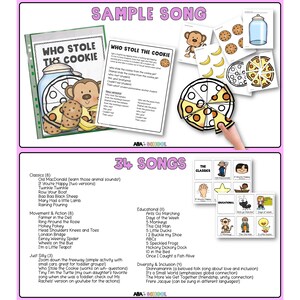 Preschool Circle Time Song Choice Board: Visuals & Lyrics (PDF) - Etsy