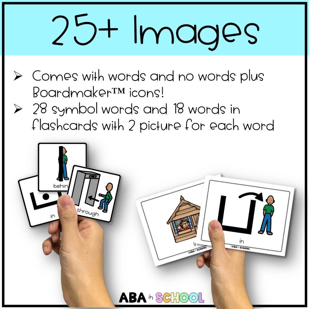 Prepositions Flashcards for Task Cards Activities and Speech Therapy ...