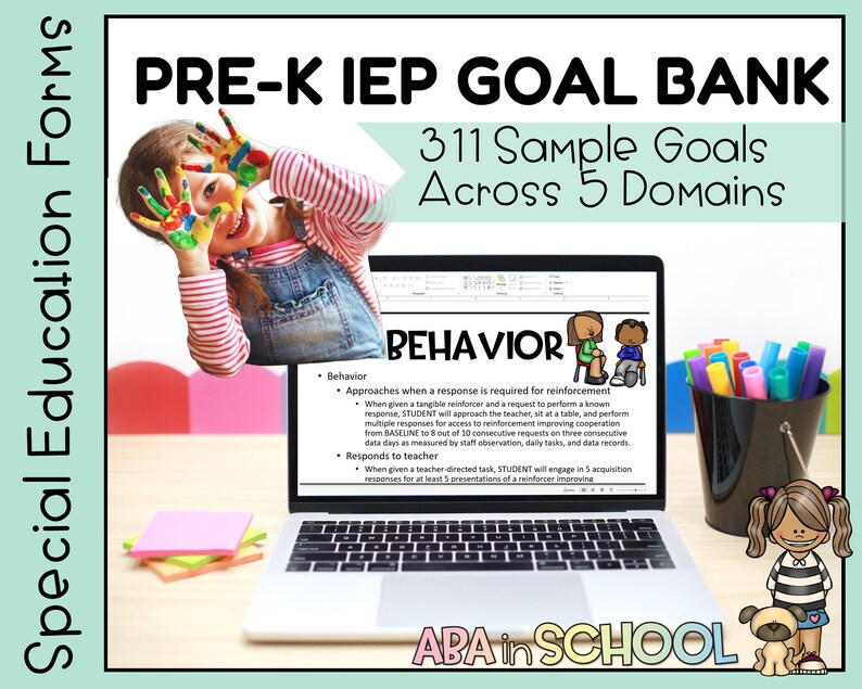 IEP Goal Bank Preschool Pre-k Special Education Goals IEP - Etsy UK