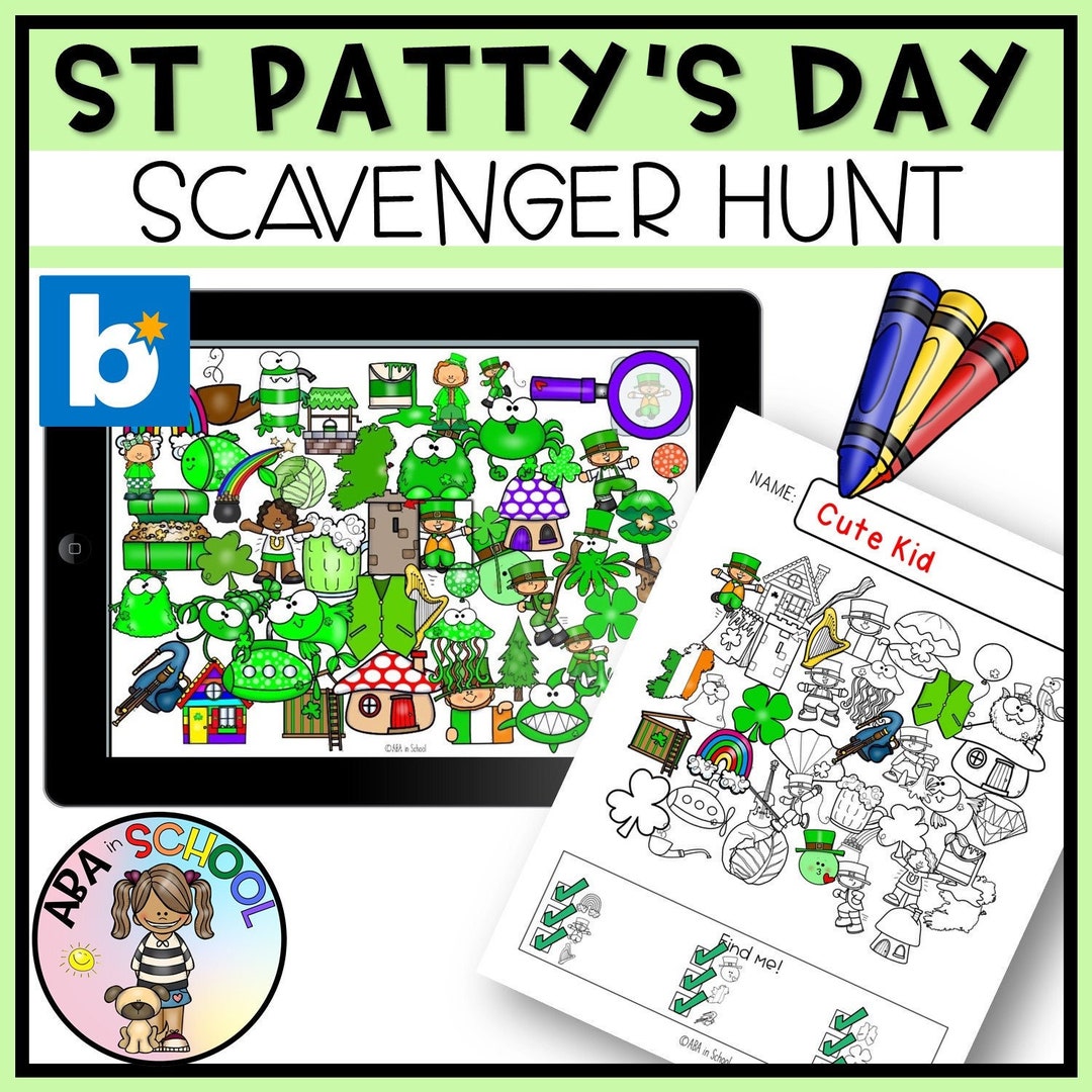 St Patricks Day Scavenger Hunt Preschool Activity - Etsy