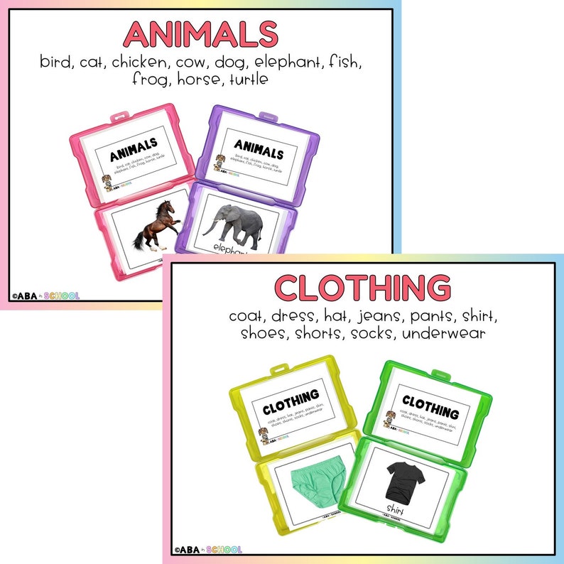 Nouns Flashcards REAL Images - Special Education ABA ELL Speech Therapy ...