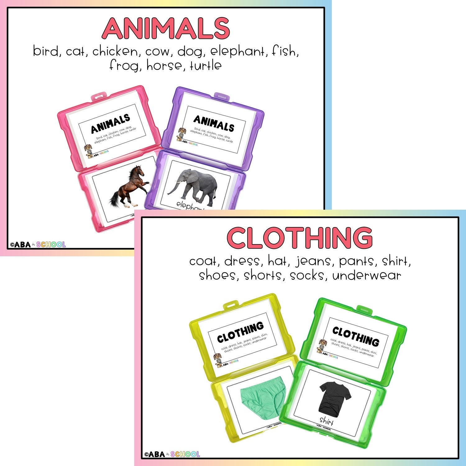 Nouns Flashcards REAL Images - Special Education ABA ELL Speech Therapy ...