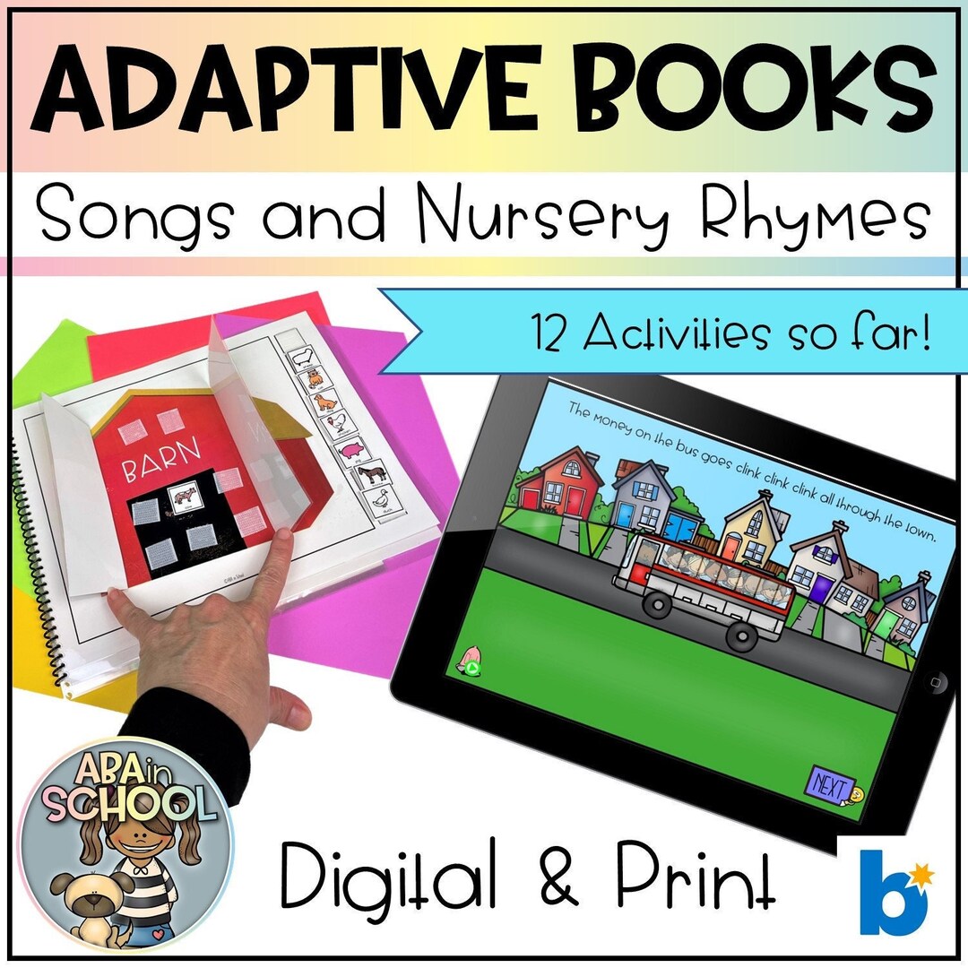 Adaptive Books Special Education Nursery Rhymes Activities 12 ...