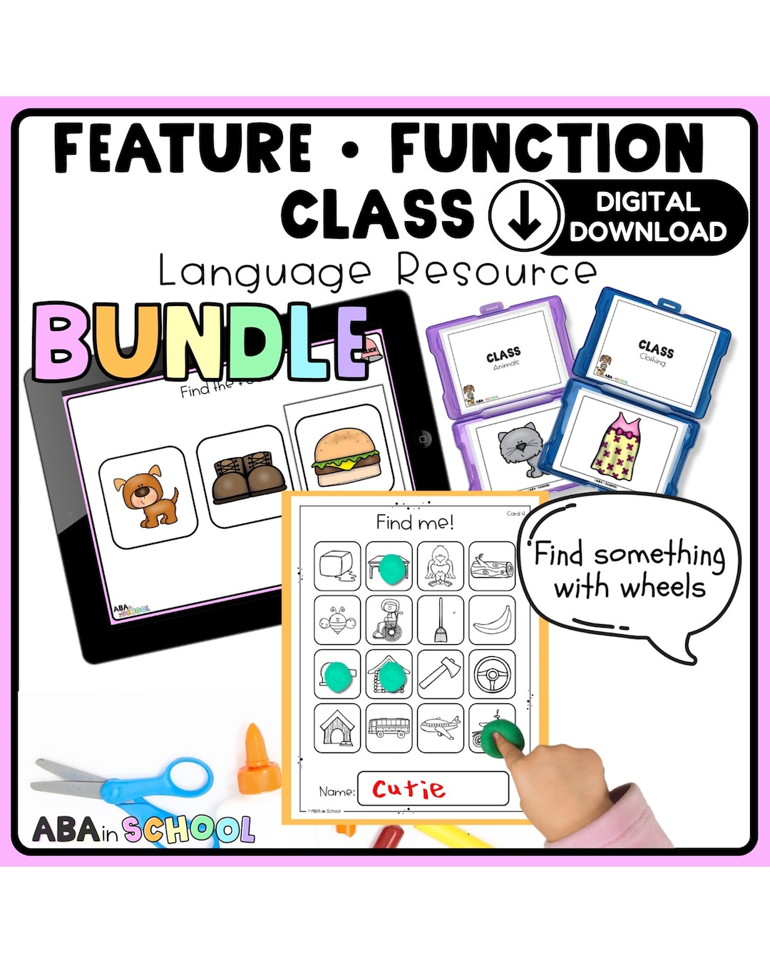Receptive Identification Feature Function Class Activities ABLLS ...