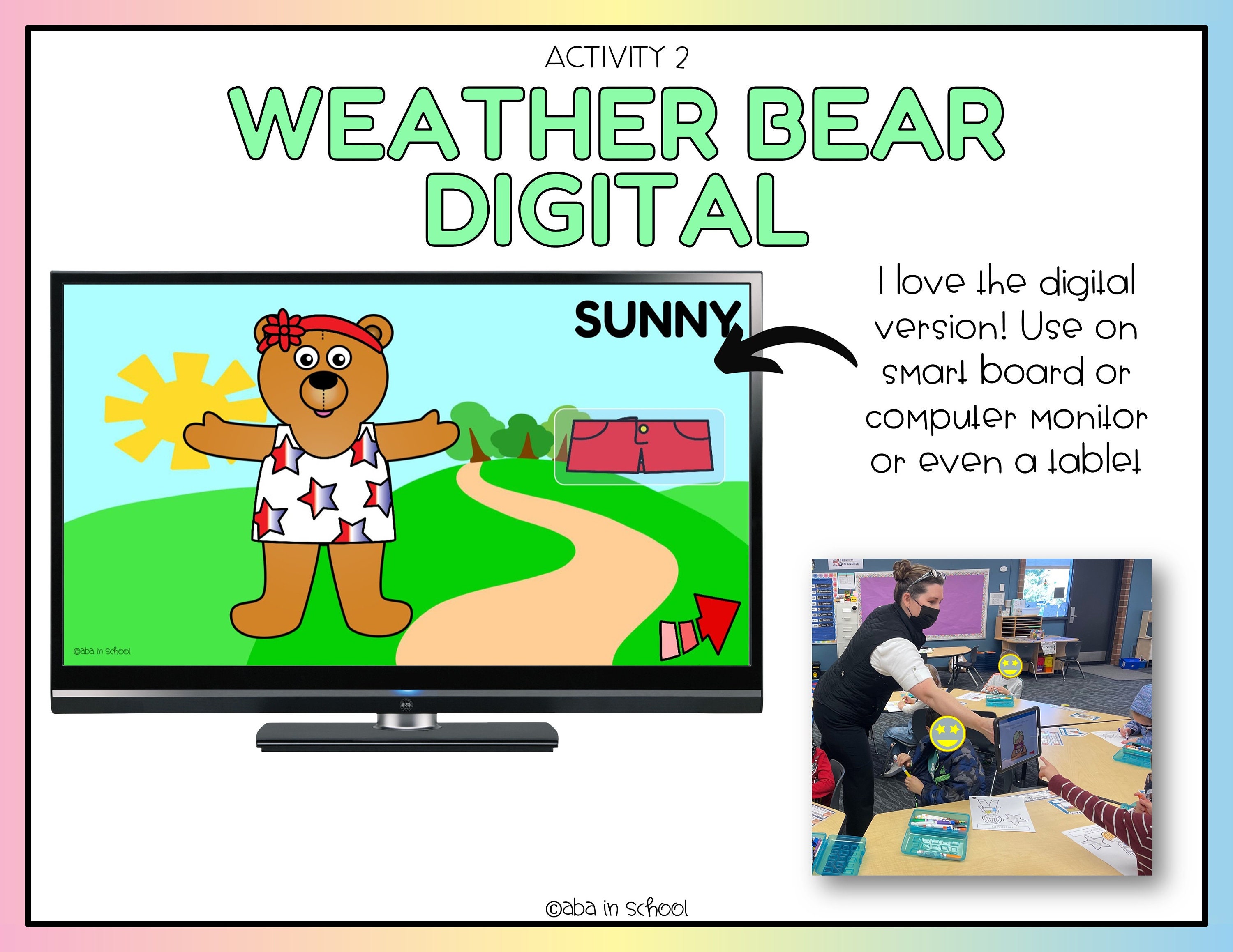 Weather Bear for Bulletin Board Circle Time Activity - Etsy