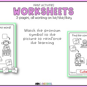 Pronouns Receptive Identification Possessive Pronouns Speech Therapy ...