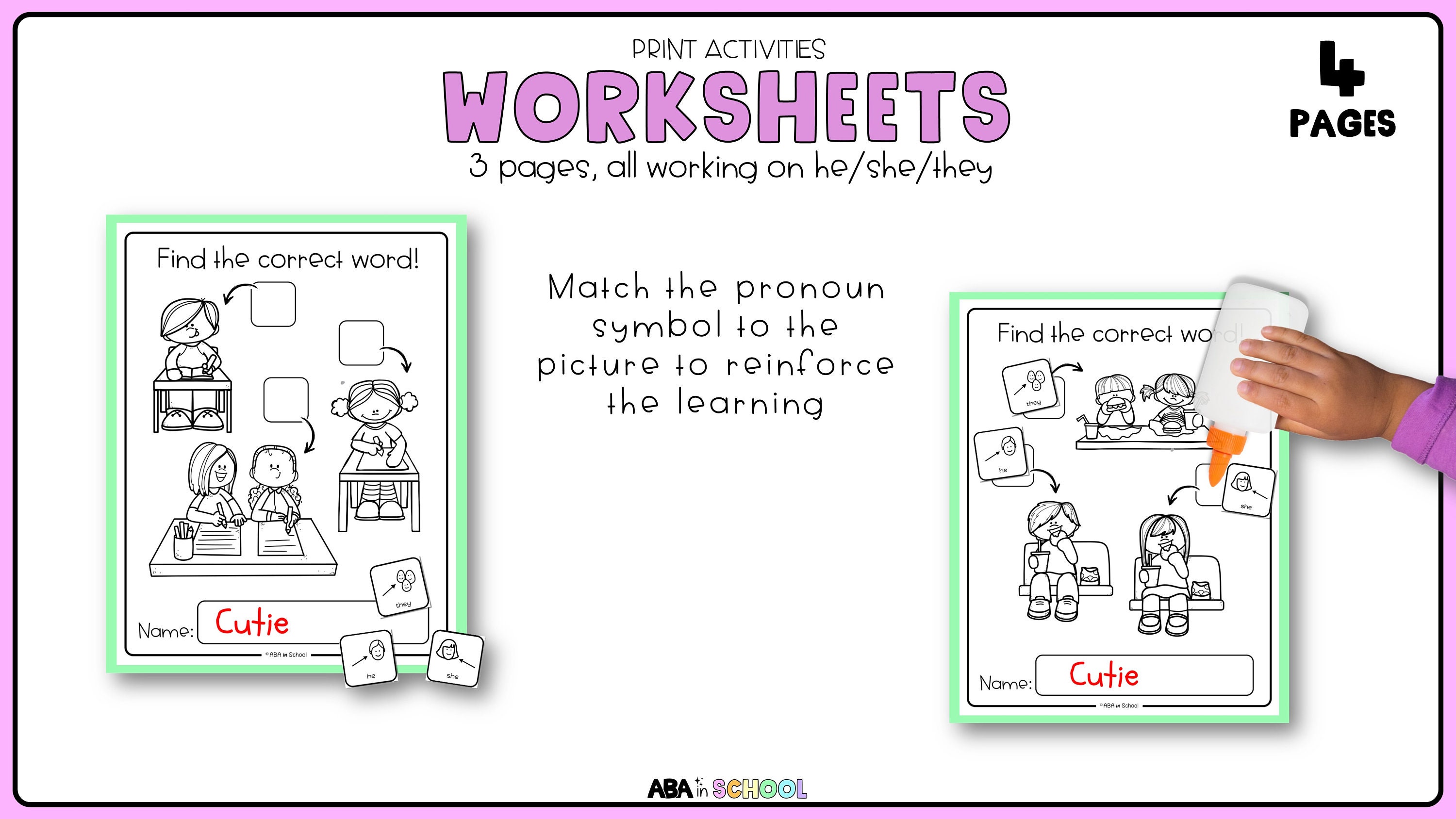 Pronouns Receptive Identification Possessive Pronouns Speech Therapy ...