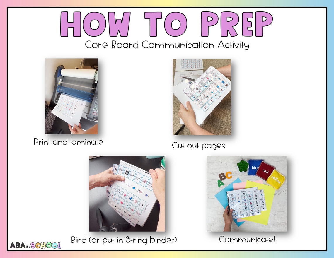 Core Board Vocabulary Activities AAC Expressive Language Activity for ...
